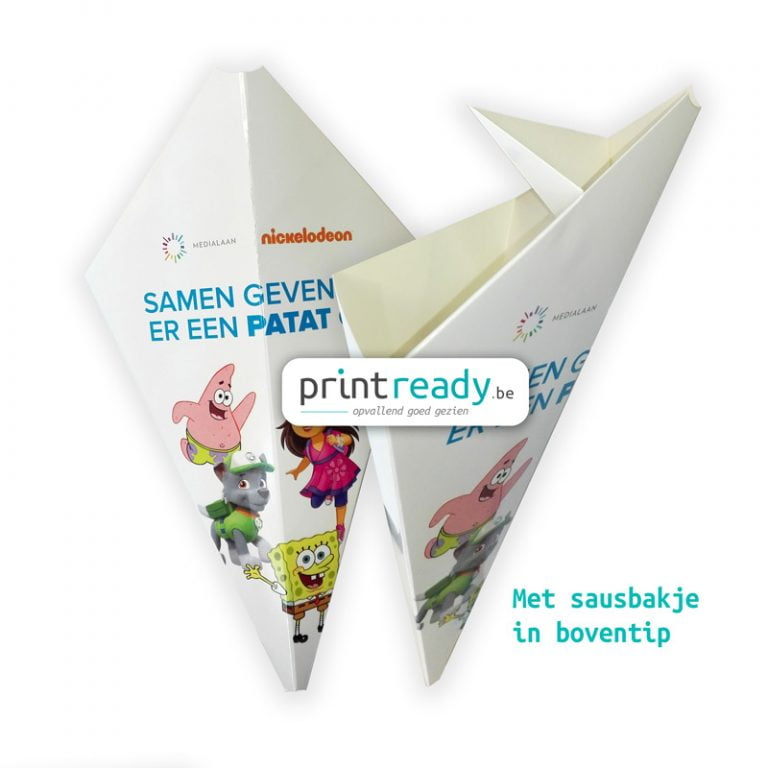 Voedselveilig Frietzakjes bedrukken - Puntzakken bestellen