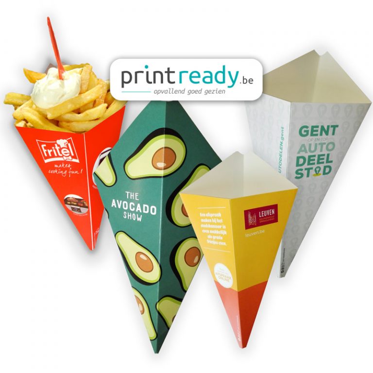 Voedselveilig Frietzakjes bedrukken - Puntzakken bestellen